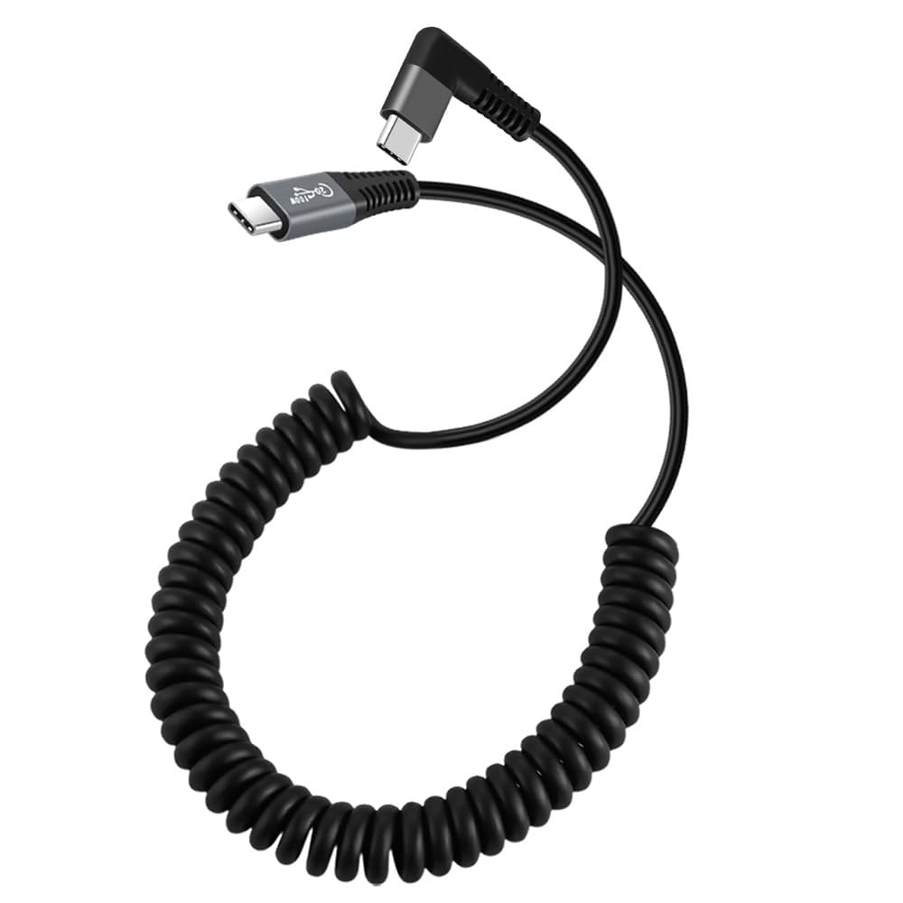 USB4 Stretch Type-C Right Angled Male to Male Extension Cord, 20Gbps ...