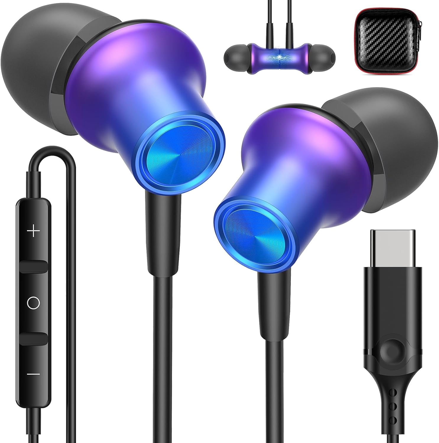 USBC Earbuds for iPhone 17 Pro 16 15 Plus iPad 10th Gen USB C ...