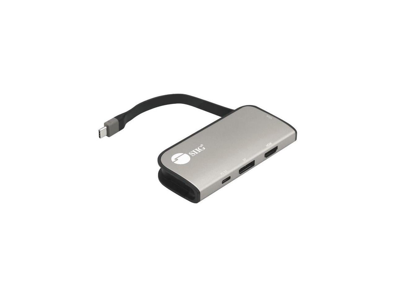 SIIG USB-C to Multi-Video MST Hub with 100W PD 3.0 - 4K@60Hz Ultra HD ...