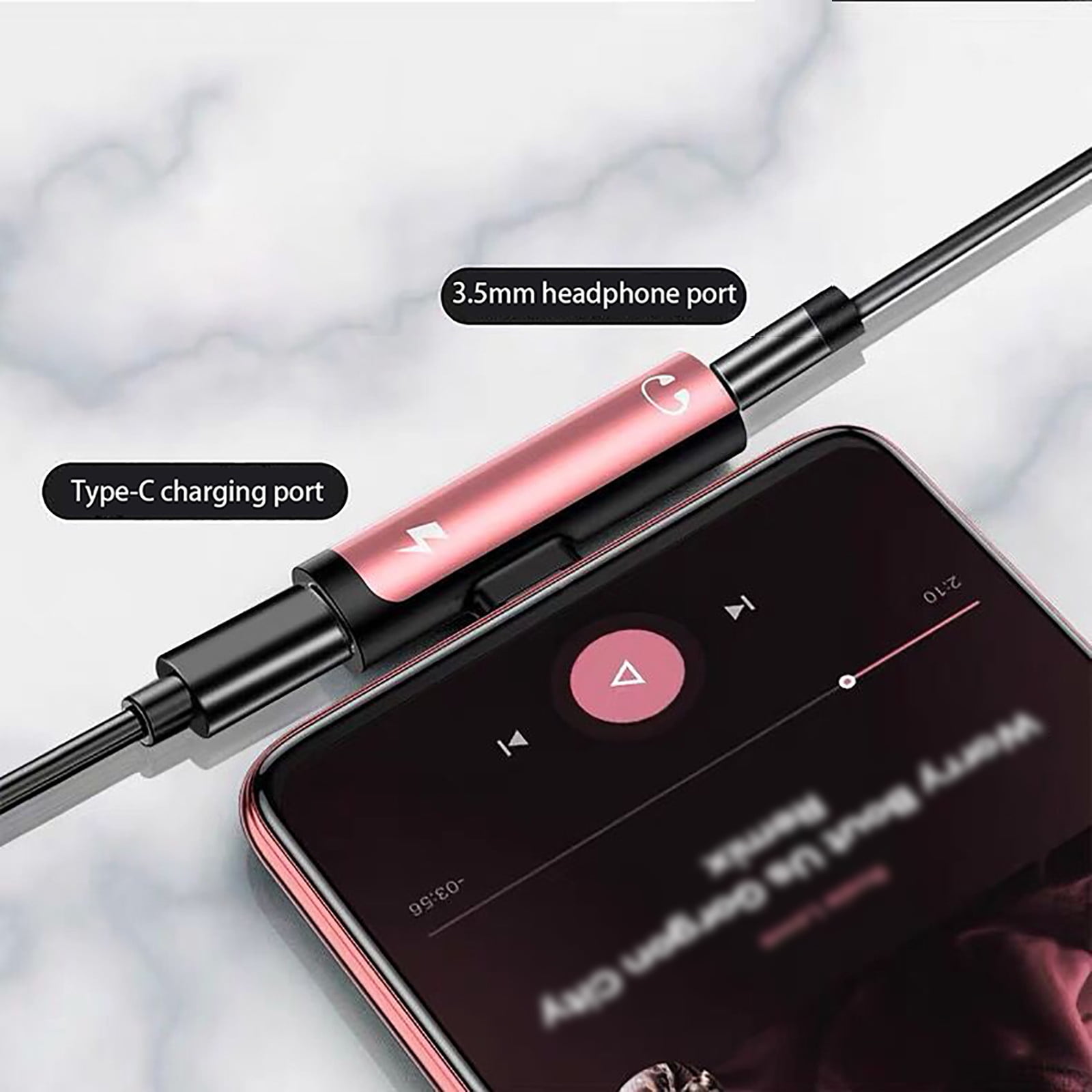 USBC To 3.5mm Type C Adapter. 2 In 1 Audio 3.5mm Adapter For Charging ...