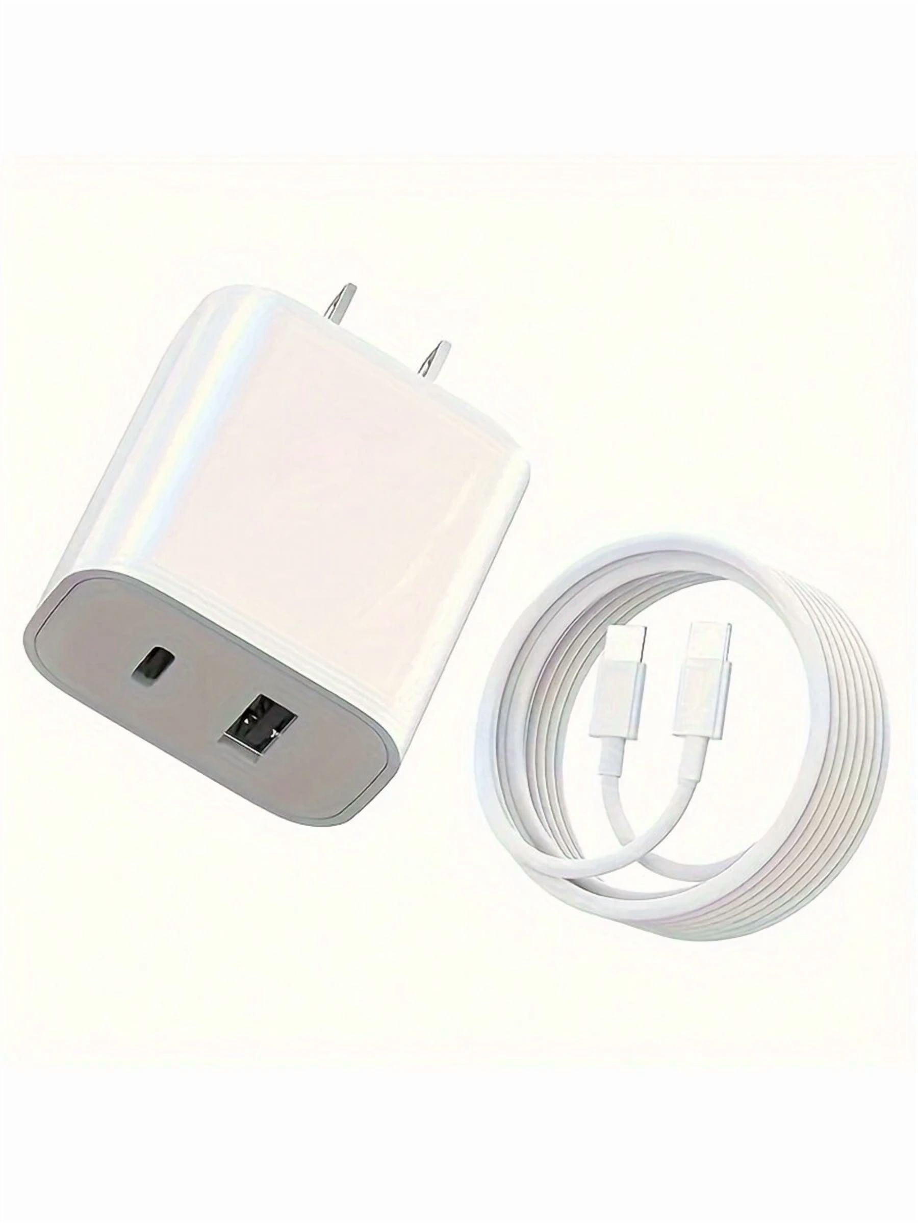 USBC Wall Charger With Cable, Dual Port IP Hone Charger 20WPD+OC3.0 ...