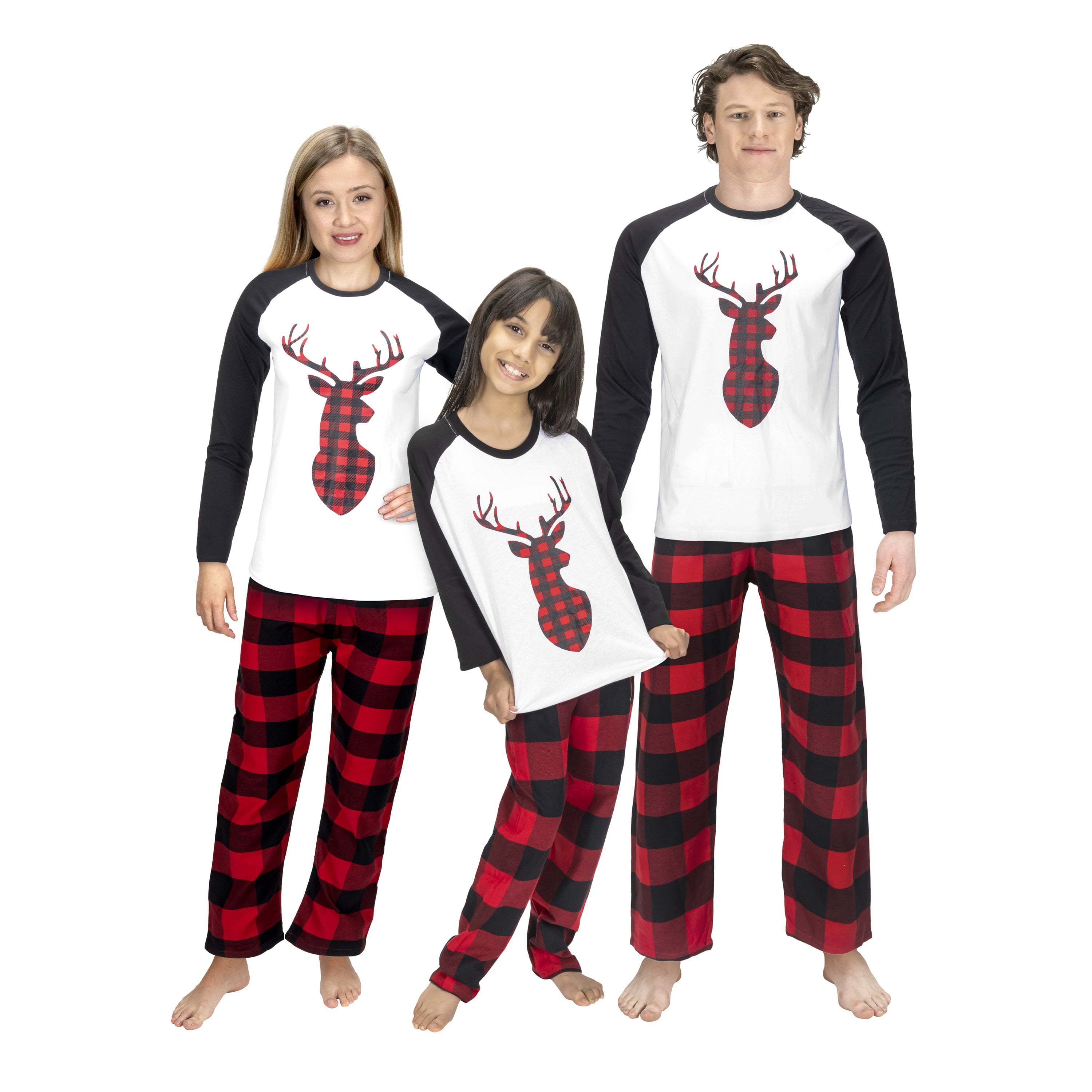 USBD Family Matching Pajama Sets Buffalo Plaid Couple Matching PJ Set ...