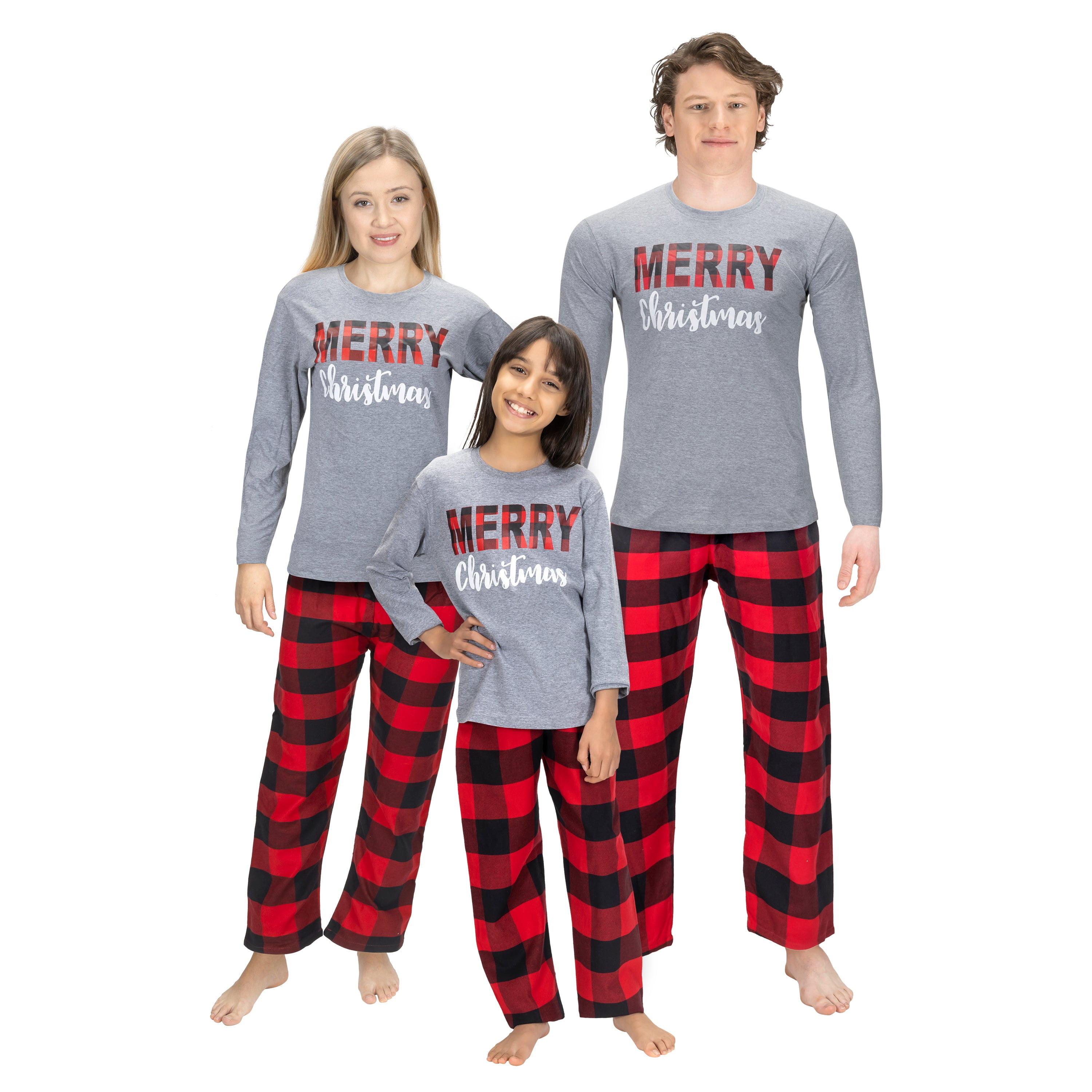 USBD Family Matching Christmas Pajamas Holiday PJs (MERRY,JUNIOR,14 YR ...