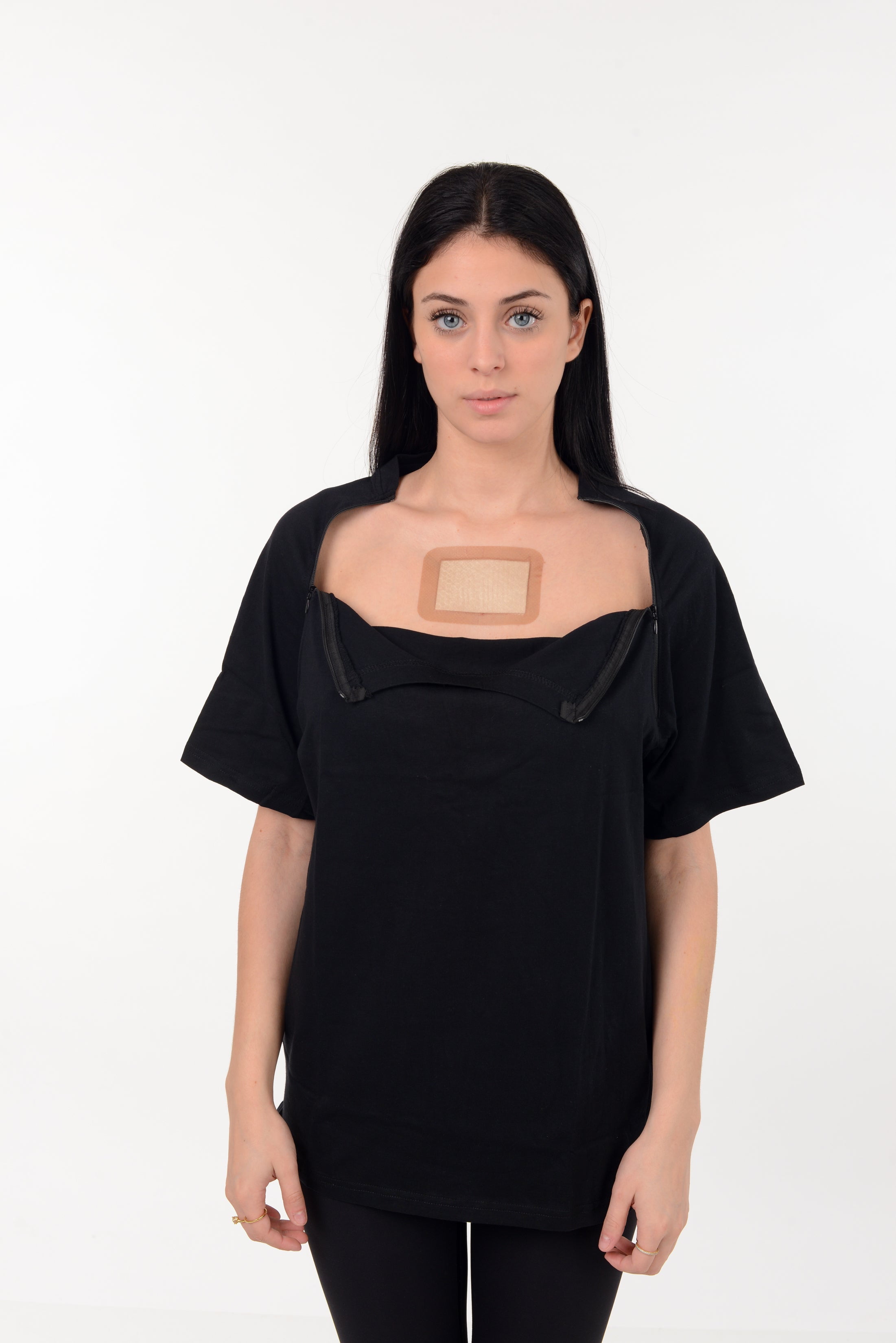 USBD Premium Port Access Chemo Tshirt Recovery Dual Access Tee Side Open Shirt Size: X-Large ...