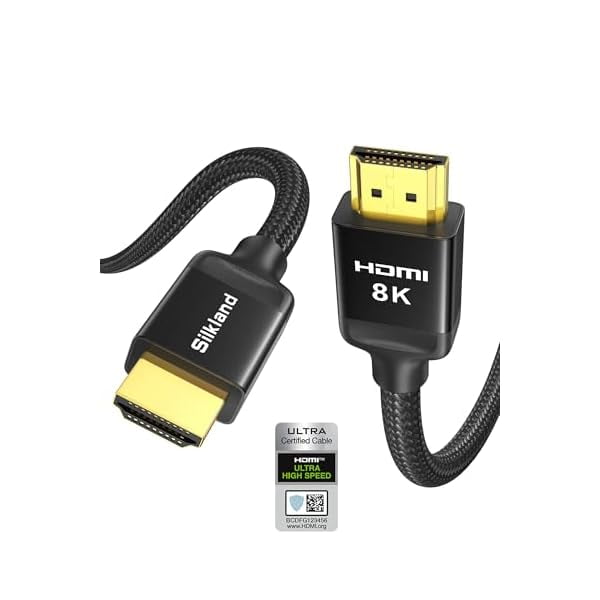 USBSO 10K 8K HDMI 2.1 Cable 10FT, (Upgrade Braided) Certified Ultra ...