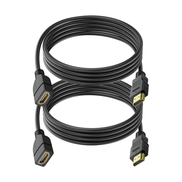 USBSO 2 Pack HDMI Extension Cable 3 Feet High Speed HDMI Male to Female ...