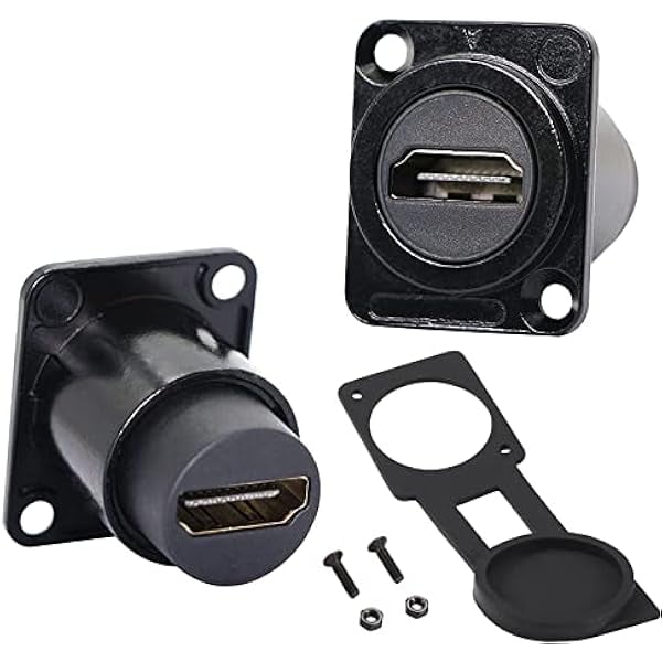 USBSO 2Pack D-Type HDMI Coupler, HDMI Panel Mount Connector, Female to ...