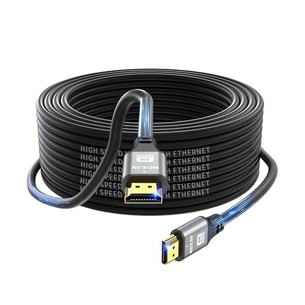 USBSO 30 FT 4K HDMI Cable, 4K@60Hz, 18Gbps High Speed HDMI 2.0 Cord, Ultra HD, Ethernet, ARC ...