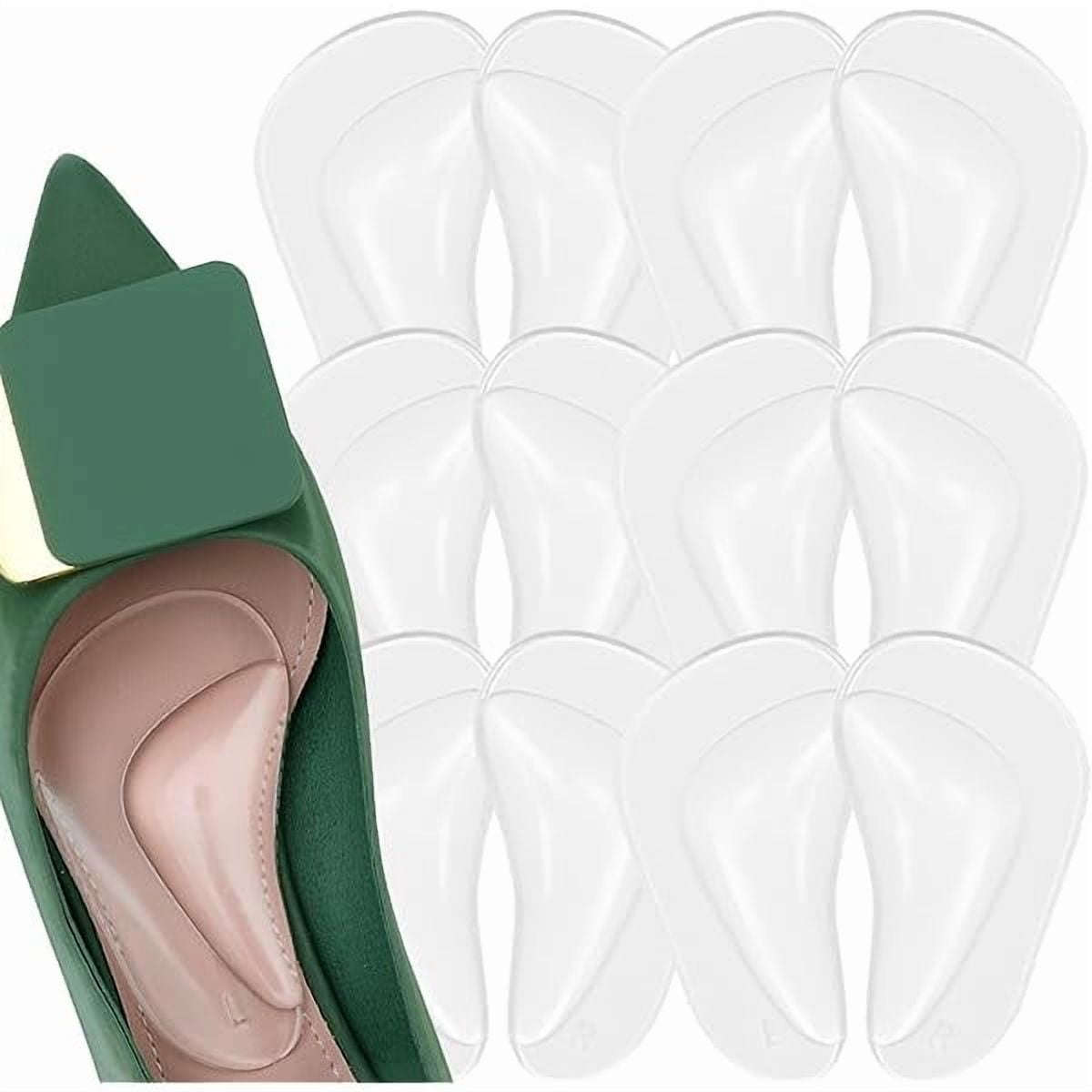 USBSO 6 Pairs Gel Arch Support Cushions for Men & Women, Shoe Insoles for Flat Feet, Reusable ...