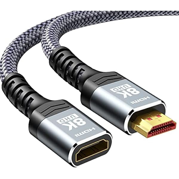 USBSO 8K 4K HDMI Extender Cable, Short HDMI Extension Cable 2.1 4K@30Hz/ 60Hz/ 120Hz, Ultra high ...