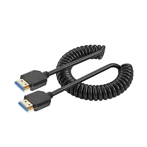 USBSO 8K Coiled HDMI Cable 3FT- 6FT, HDMI 2.1 Cable Coiled 48Gbps, Extreme Thin HDMI Male to ...