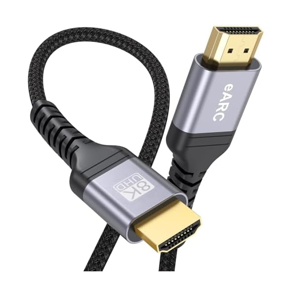 USBSO 8K eARC HDMI Cable 6.6FT, HDMI ARC/eARC Cable for Soundbar to TV ...