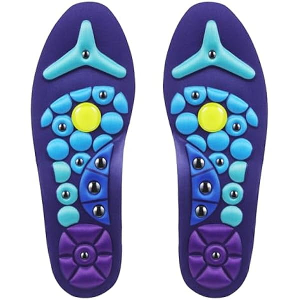 USBSO Acupressure Magnetic Insoles Orthopedic Massage Insoles with Magnetic Technology Shock ...