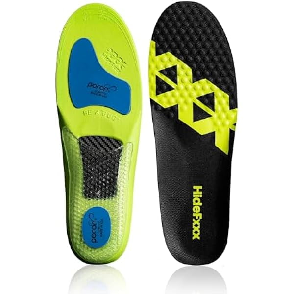 USBSO Carbon Fiber Insoles, Sprots Insoles for Men, Arch Support Insoles Orthotic Inserts PORON ...