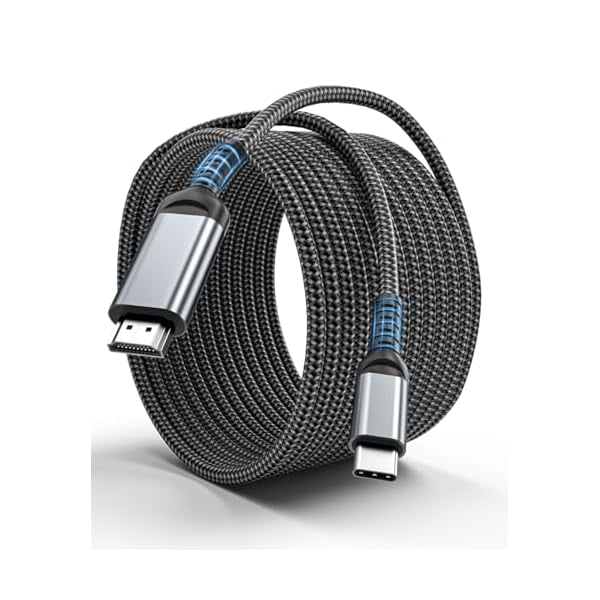 USBSO USB C to HDMI 15 Feet Cable 4K, Anti-Interference Gold-Plated ...