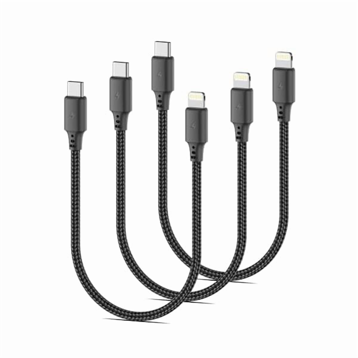 USBSO USB C to Lightning Cable 1FT 3Pack [Apple MFi Certified], Power Delivery iPhone Cables ...