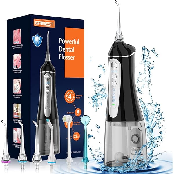 USBSO Water Dental flosser for Teeth Cleaning - Rechargeable Cordless ...