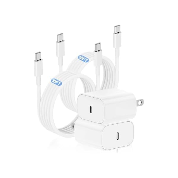 USBSO iPhone 15 16 Charger Fast Charging 10 ft USB C to USB C Cable ...