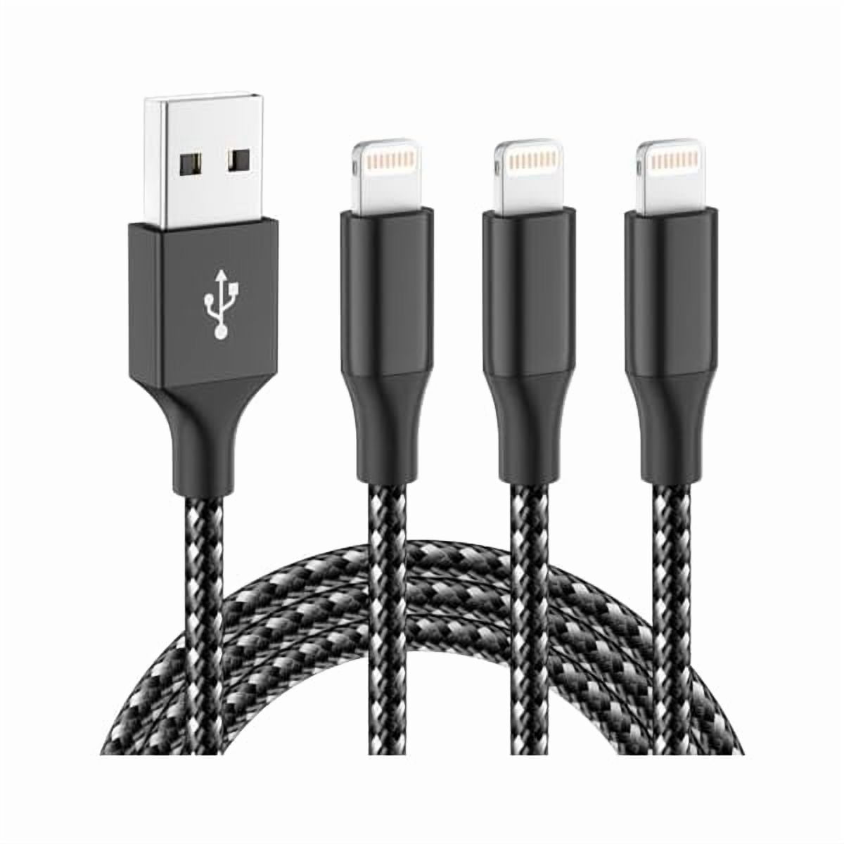 USBSO iPhone Charger 3pack 10FT Apple MFi Certified Long Lightning ...