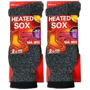3 Pairs Men's Winter Thermal Heated Wool Socks, Warm Work Foot Warmer ...