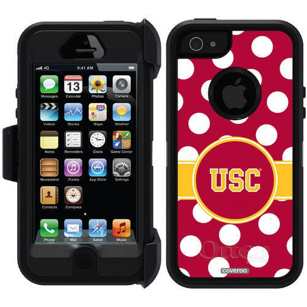 USC Polka Dots Design on OtterBox Defender Series Case for Apple iPhone ...
