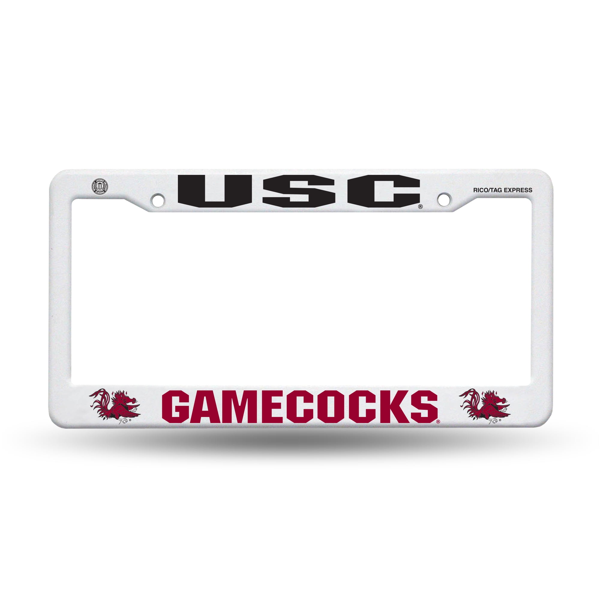 USC Raised Letter White Plastic License Plate Frame - Walmart.com