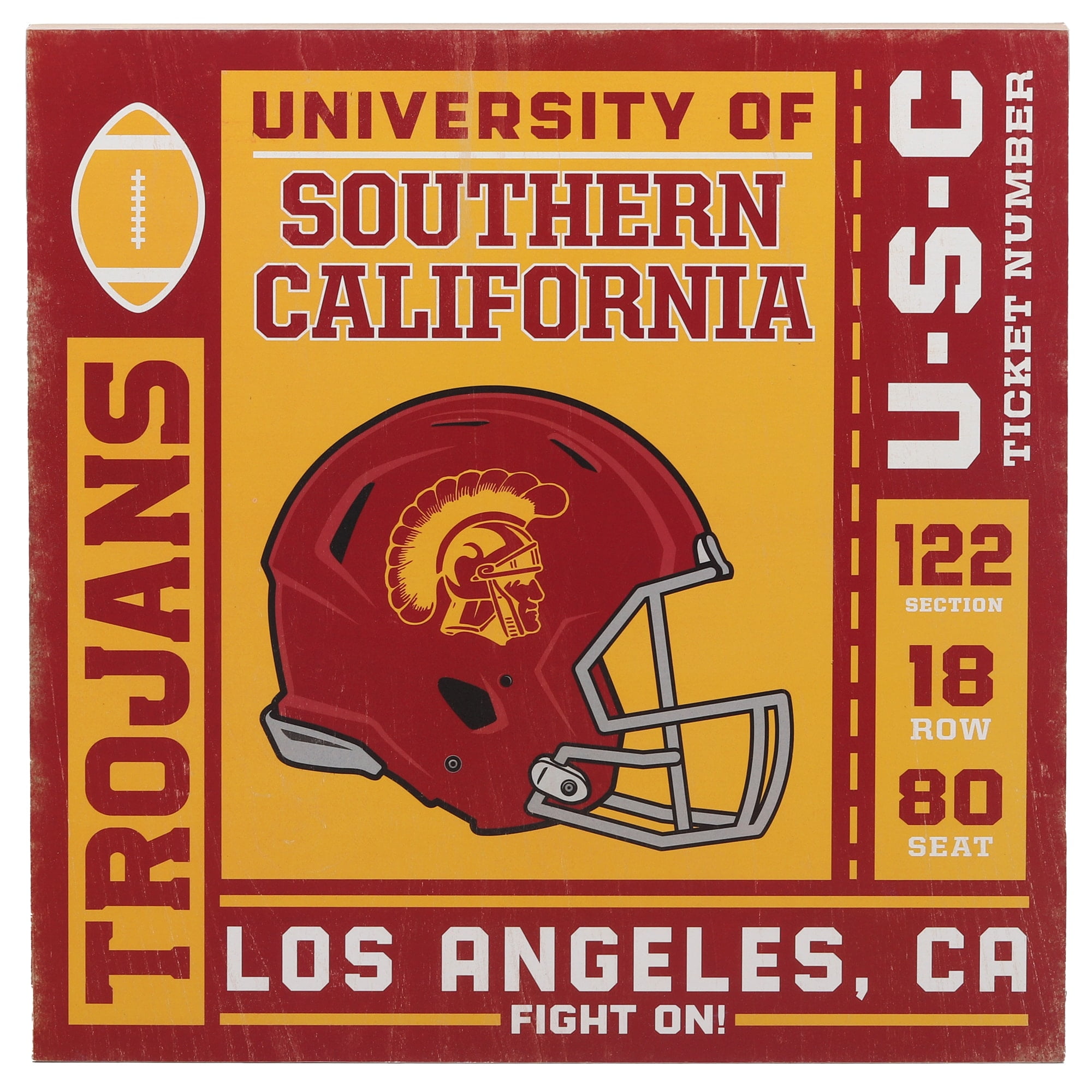 USC Trojans 14'' x 14'' Team Deep Wood Sign - Walmart.com