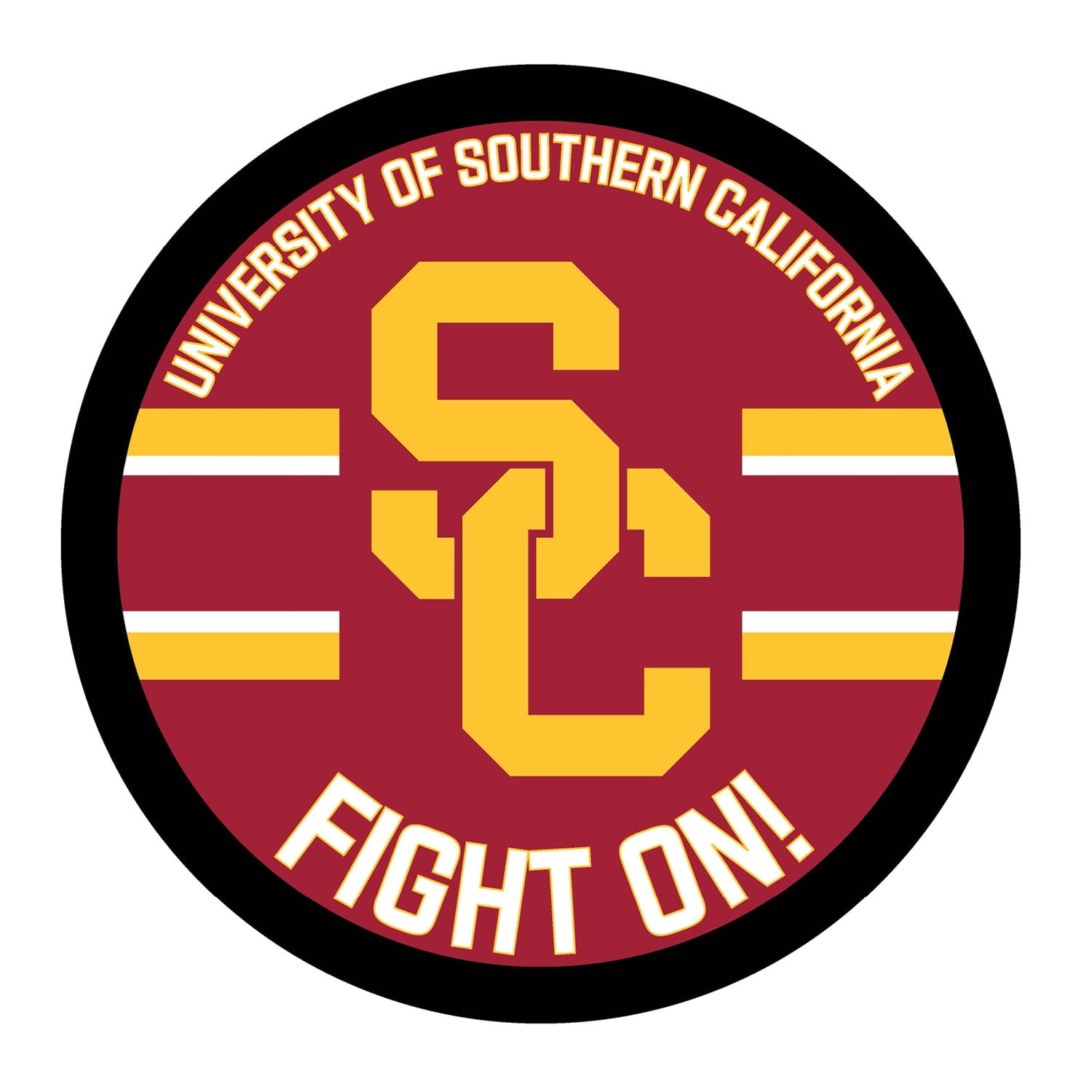 USC Trojans 15" Round LED Lit Wall Sign - Walmart.com