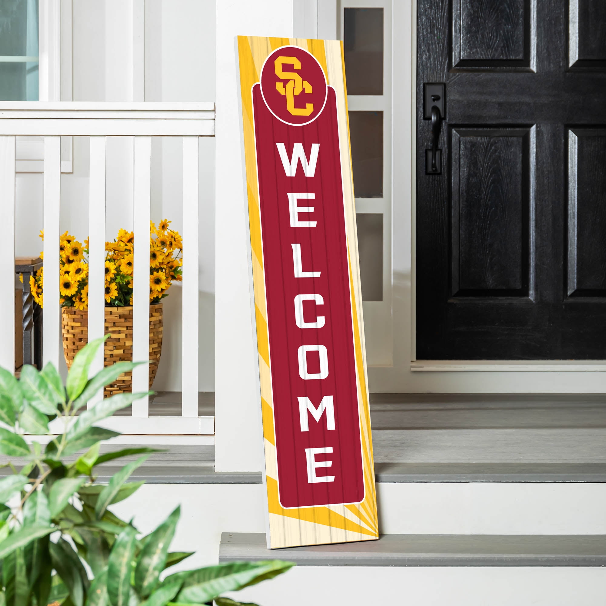 USC Trojans 47" Color Waves Porch Leaner Welcome Wall Sign - Walmart.com