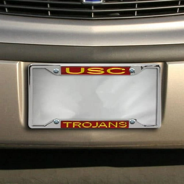 USC Trojans Acrylic Inlay Chrome License Plate Frame - Walmart.com