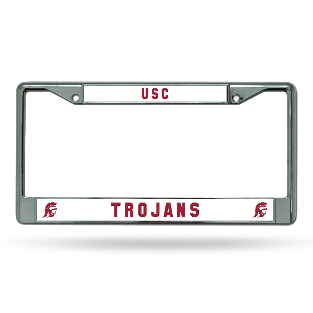 USC Trojans Chrome Metal License Plate Frame - Walmart.com