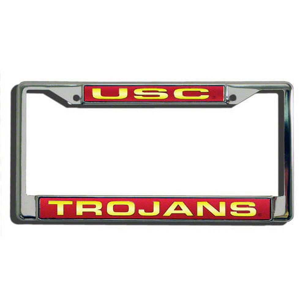 Southern California USC Trojans Chrome Metal Laser Cut License Plate ...