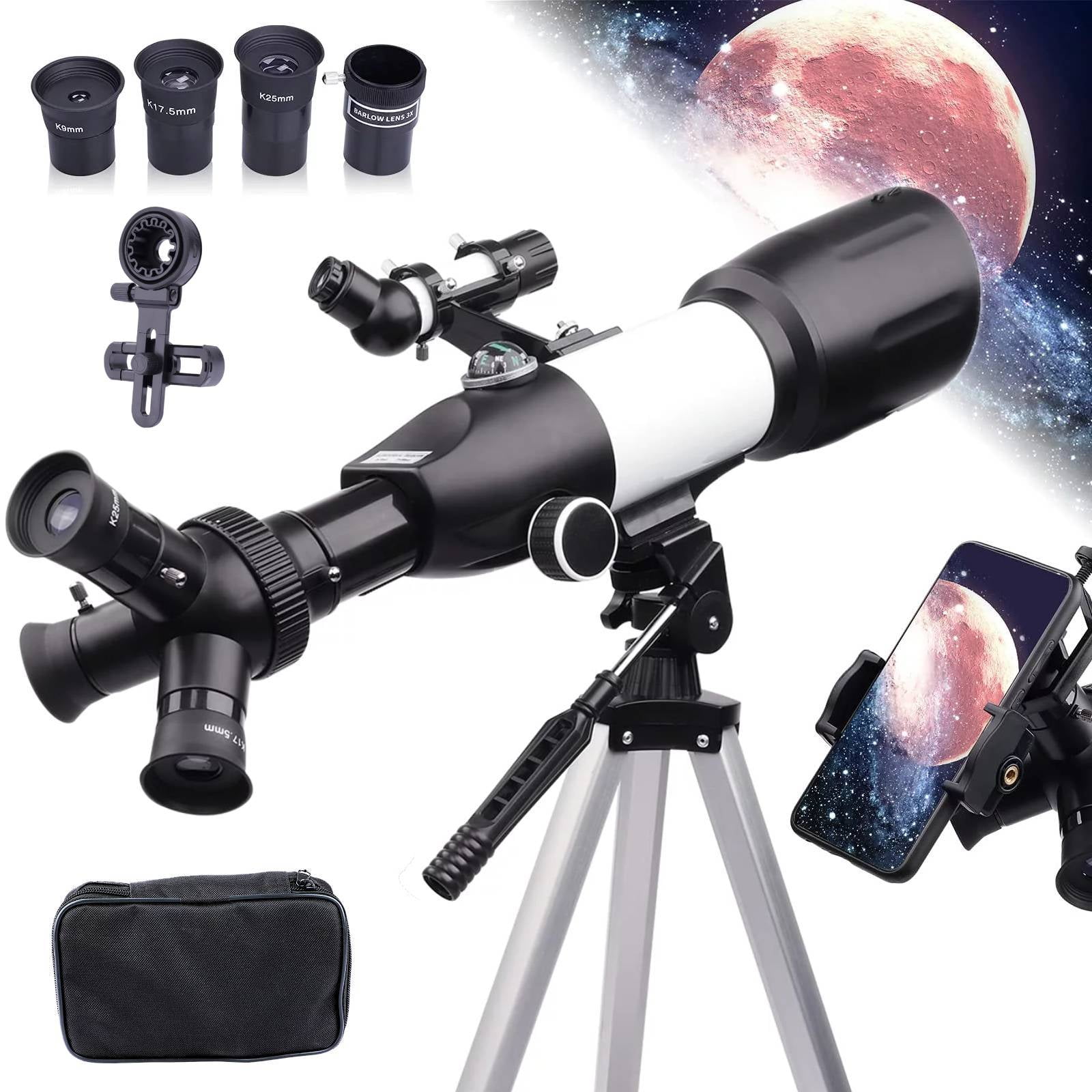 Free Shipping! USCAMEL Telescope for Adults 3 Rotatable Eyepieces, 70mm Aperture 400mm Telescope ...