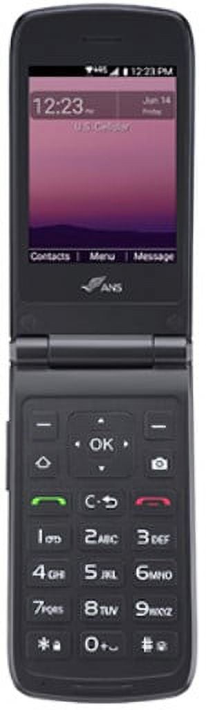 UScellular ANS F30 Flip Phone, Black, 8GB Storage, 2.8'' Display, 2MP ...