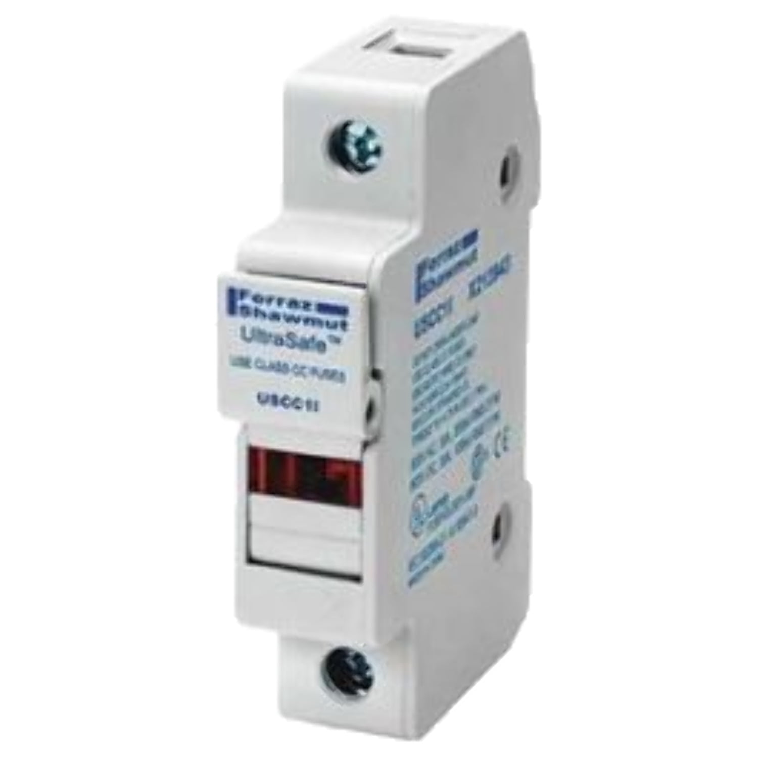 USCC1I Fuse Holder 30A 600VDC/600VAC Pressure Plate DIN Rail - Walmart.com