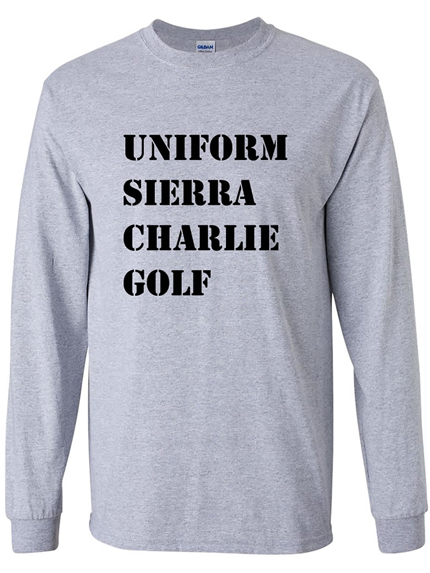 USCG Uniform Sierra Charlie Golf Adult Long Sleeve T-Shirt - Walmart ...