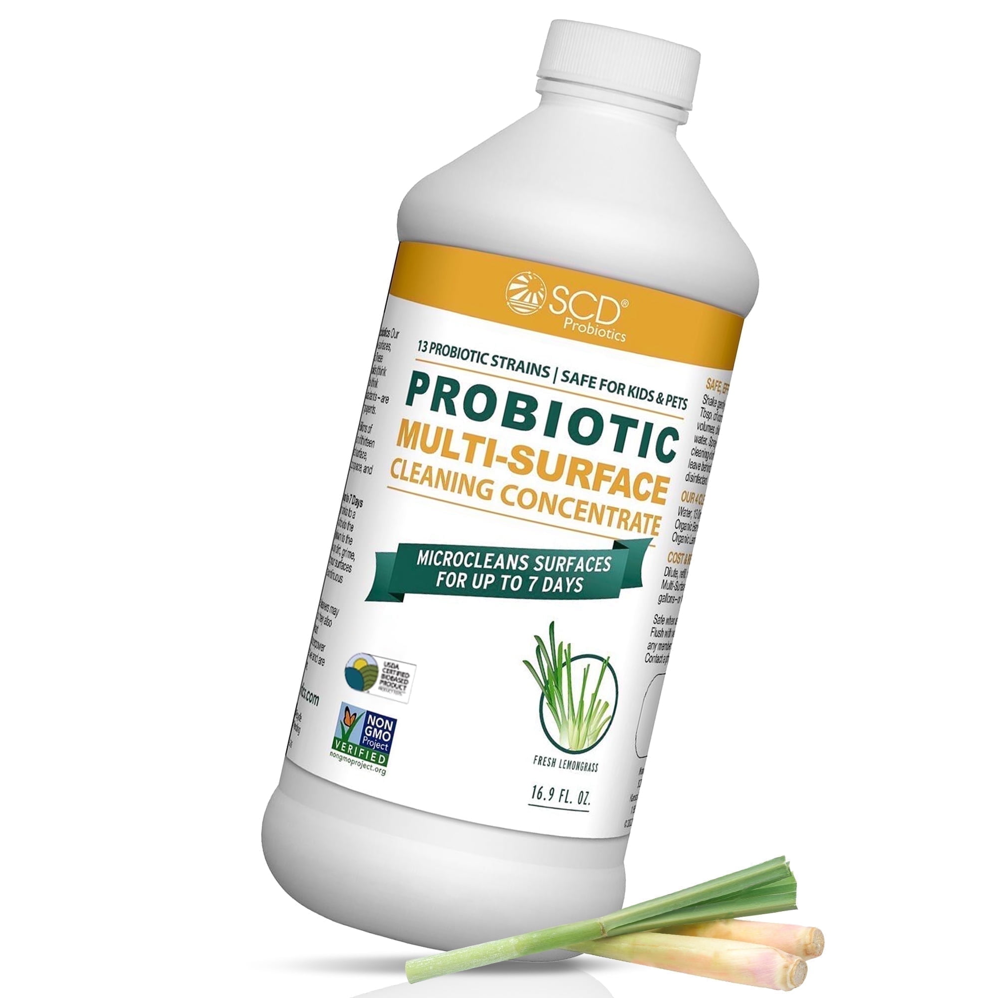 SCD Probiotics All-Purpose Cleaning Concentrate, Lemongrass 16.9 fl oz ...
