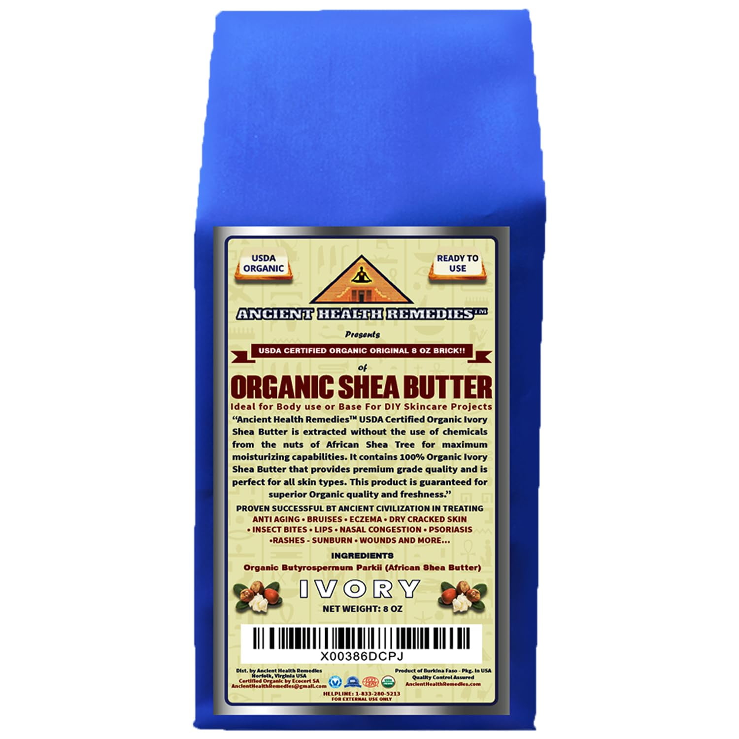 USDA Certified Organic Unrefined AKF18 Raw AFRICAN IVORY SHEA BUTTER ...