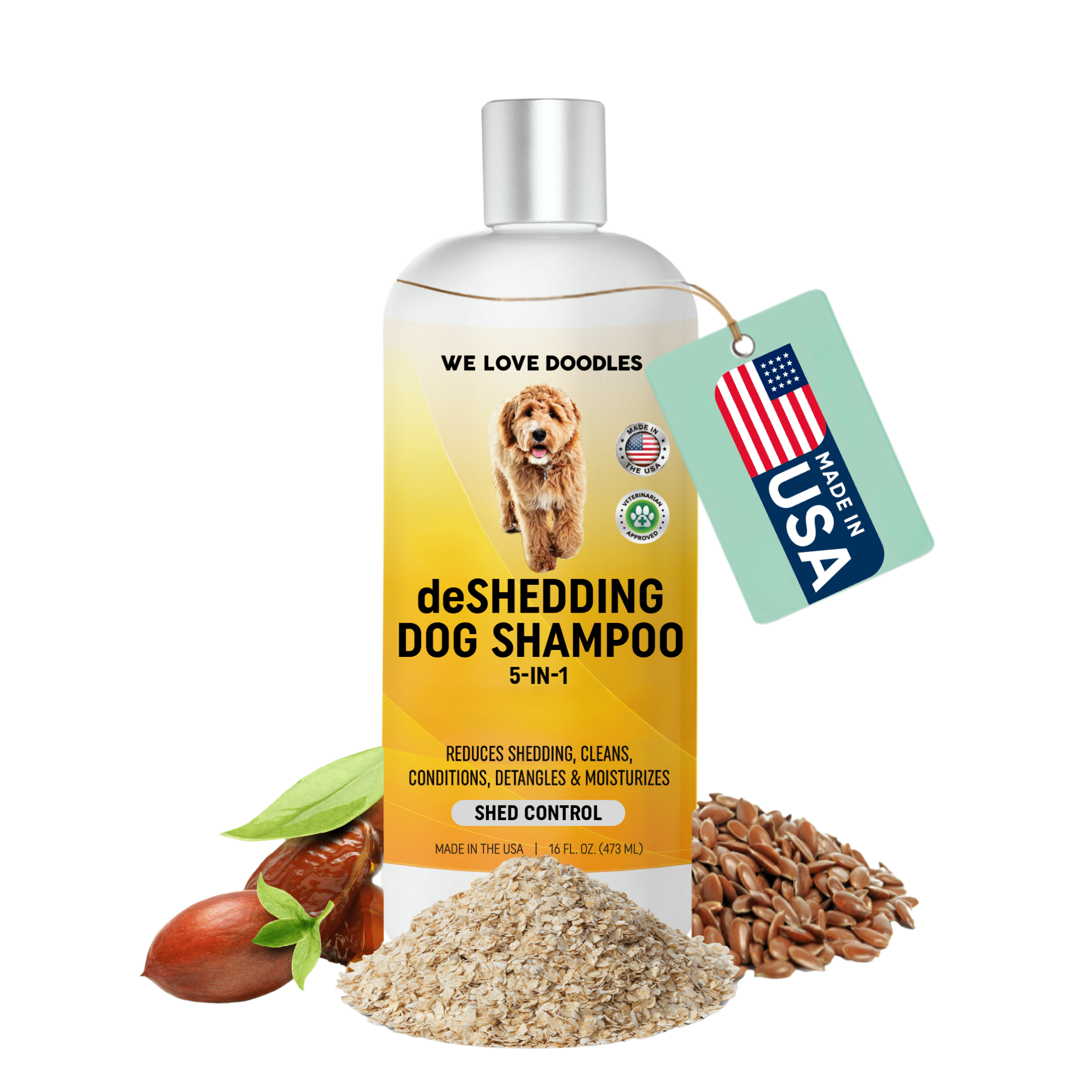 5-in-1 Deshedding Dog Shampoo & Conditioner, Infuses Skin & Coat with ...