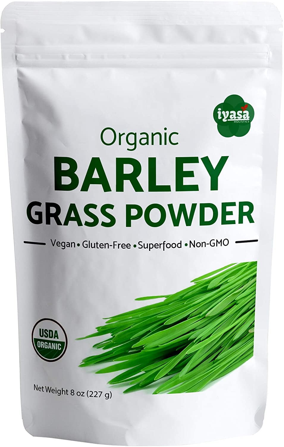 USDA Organic Young Barley Grass Superfood Powder, Pure, Raw, Vegan, 8 ...