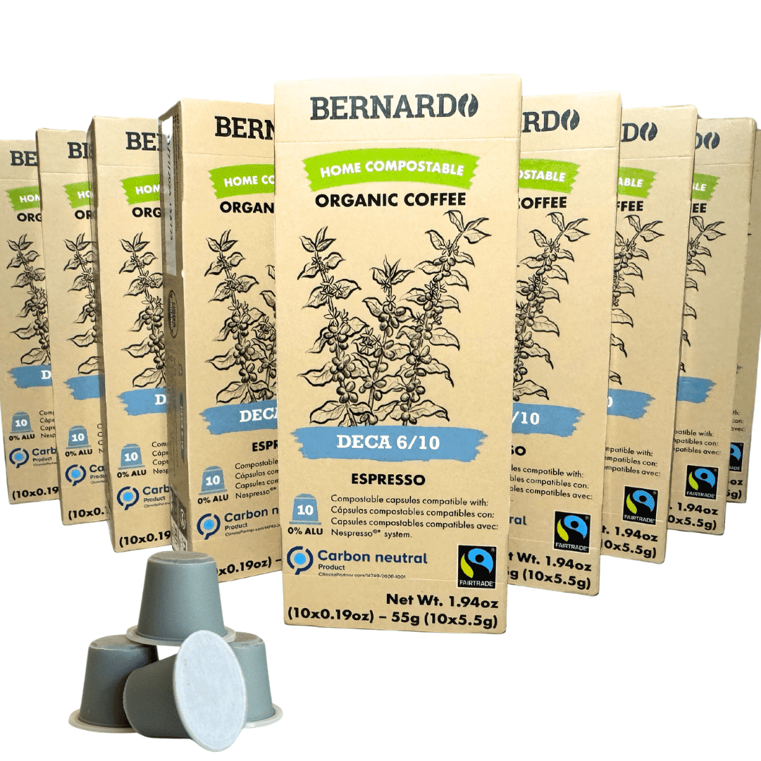 USDA Organic Bernardo Decaf Espresso | Home Compostable Pods ...