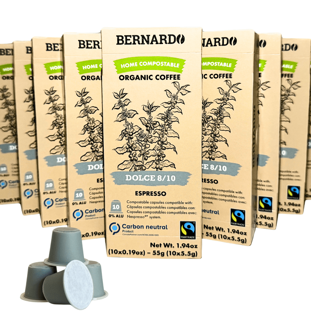 USDA Organic Bernardo Espresso | Home Compostable Pods | Nespresso ...