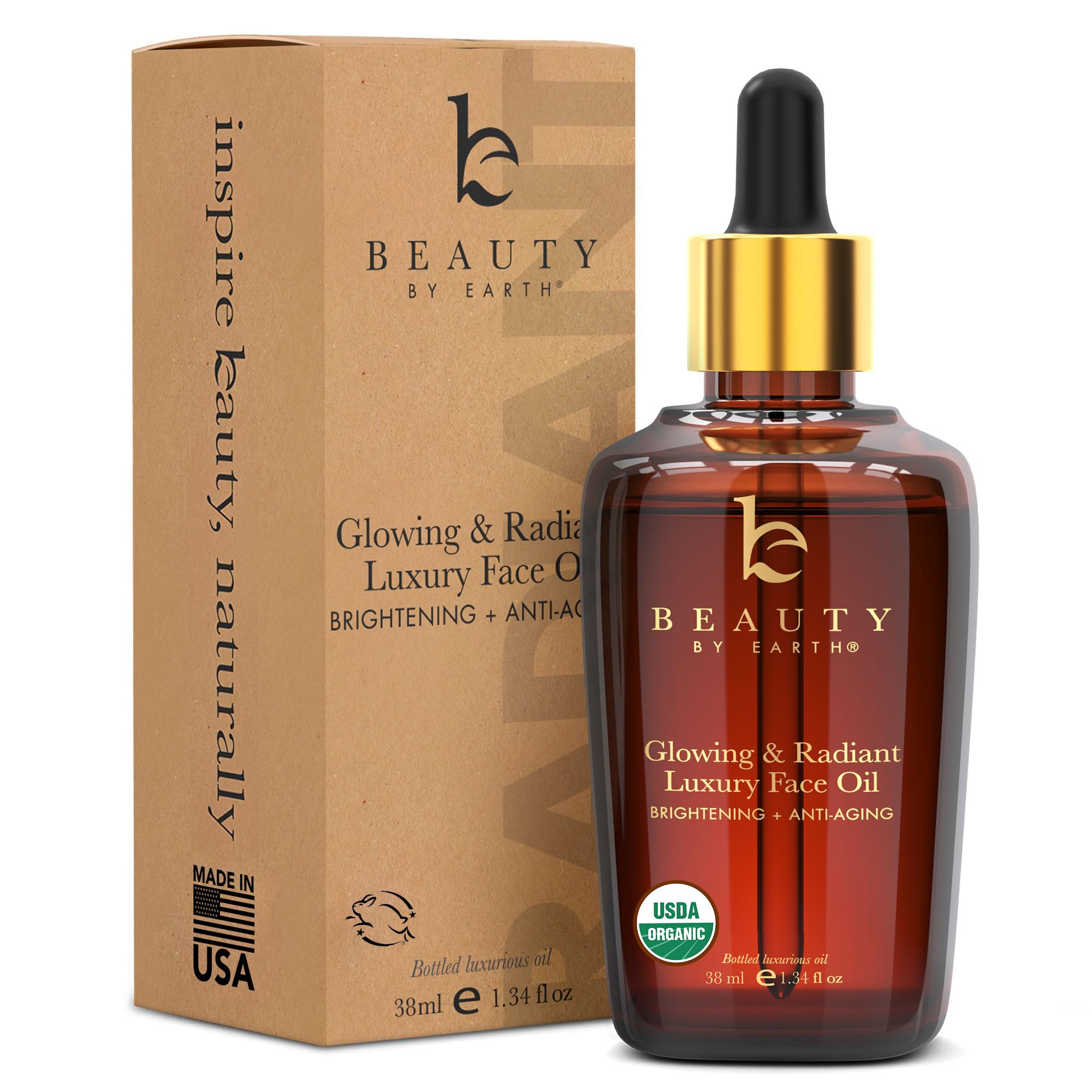 USDA Organic Face Oil IFF17 - USA Made with Brightens & Smooths Fine ...