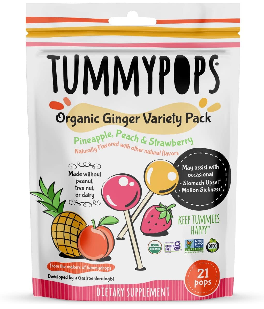 USDA Organic Tummypops Ginger Variety Pack (Pineapple, Peach ...