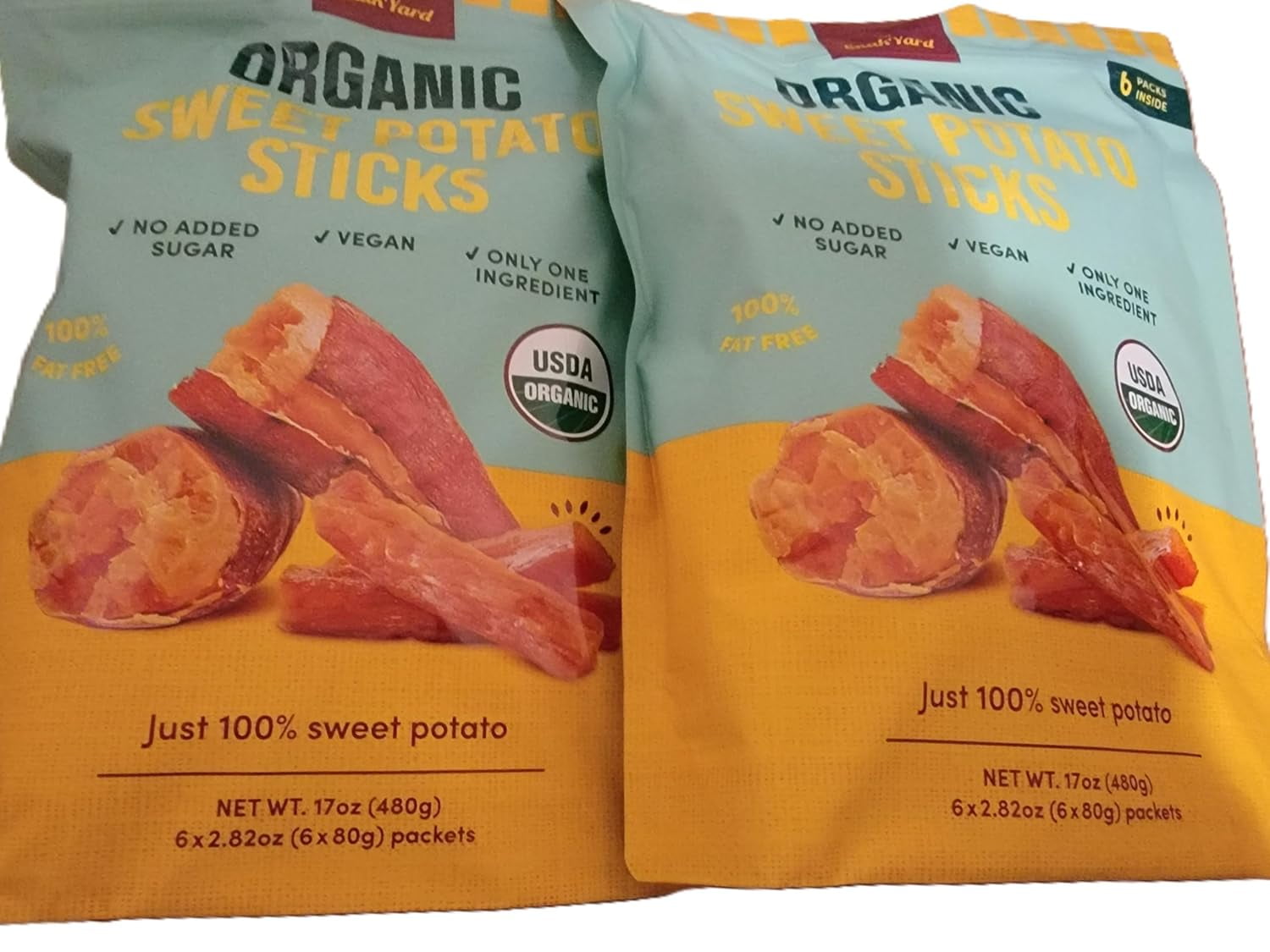 USDA Orgnic Sweet Potato Sticks SnackYard 6 Packs x 2.82oz each 17oz ...