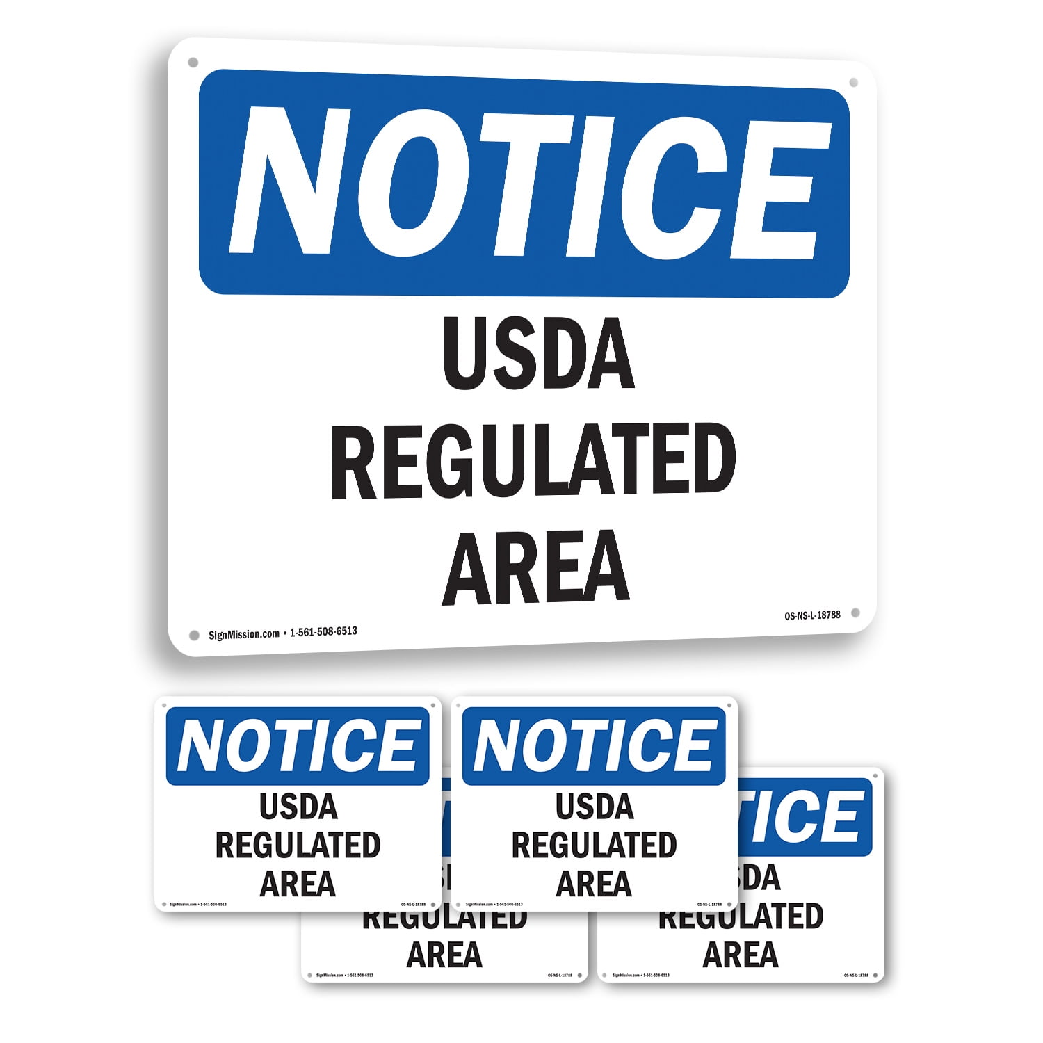 USDA Regulated Area OSHA Notice Aluminum Sign 24 Inch x 18 Inch - 5 ...