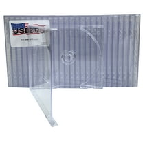 Maxtek 10.4 mm Standard Single Clear CD Jewel Case with Assembled Black ...