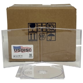 USDISC DVD Cases Chubby 22mm Economy, Sextuple 6 Disc, Clear, Pack Of ...
