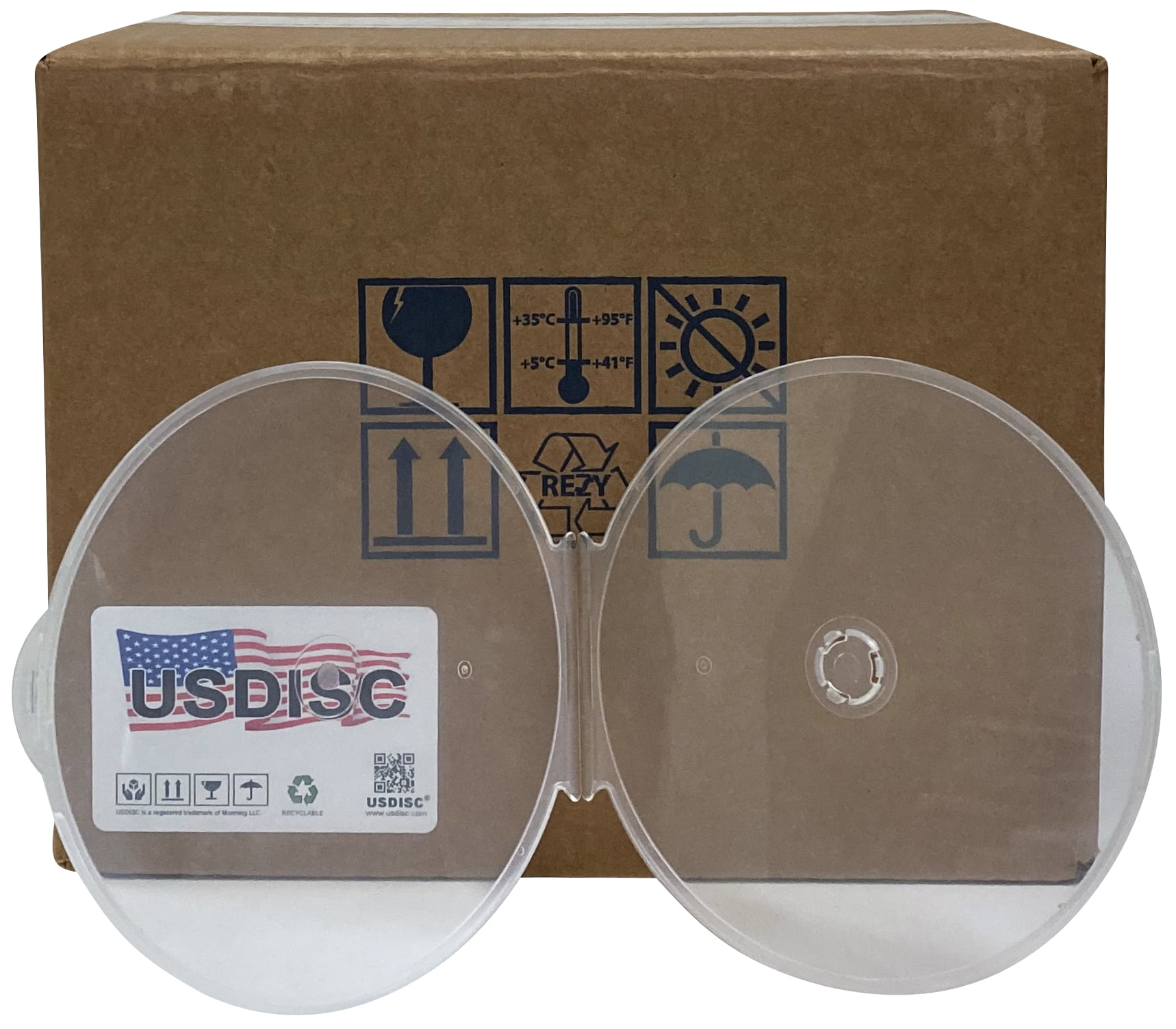 USDISC Clamshell Cases, Single 1 Disc, Clear, Pack Of 25 - Walmart.com