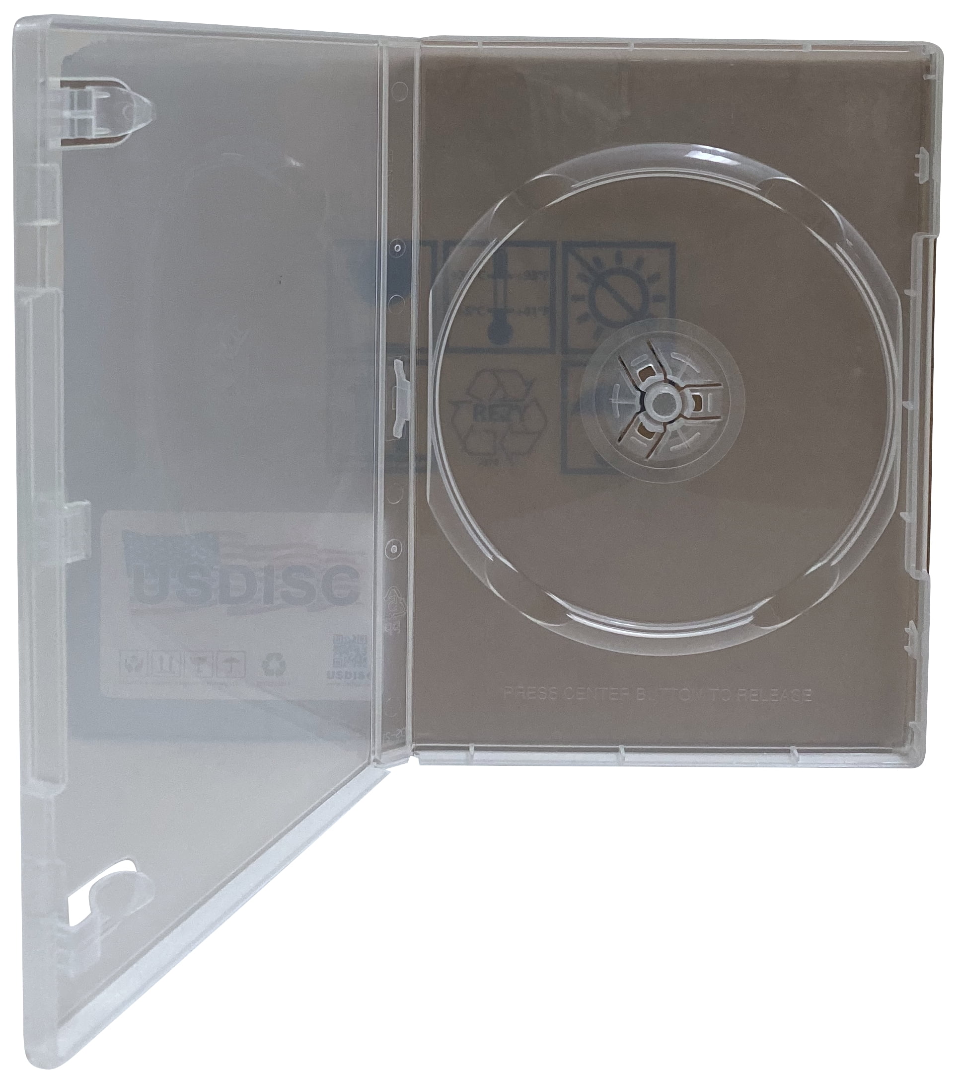 USDISC DVD Cases Standard 14mm Premium, Single 1 Disc, Super Clear ...